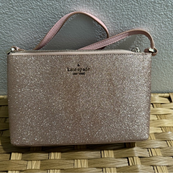 kate spade | Bags | Kate Spade New York Joeley Rose Gold Glitter ...